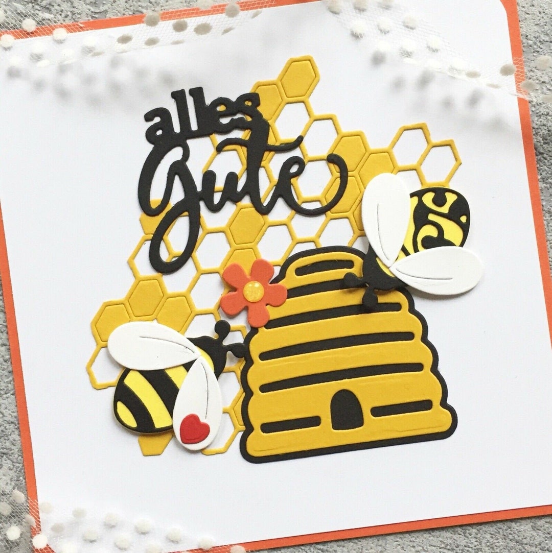 Bees Honeycomb Metal Cutting Dies,paper Craft Cutting Die, Embossing ...