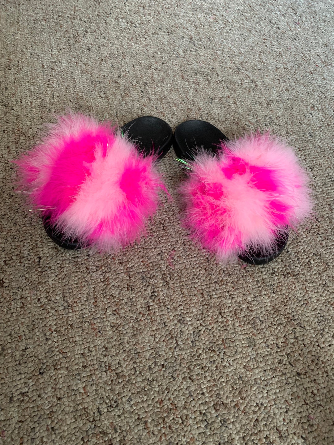Fur Slides - Etsy