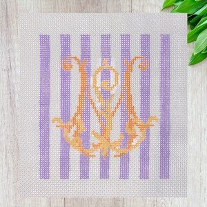 Custom Needlepoint Monogram - Classic Monograms Canvas - Monogram on ...