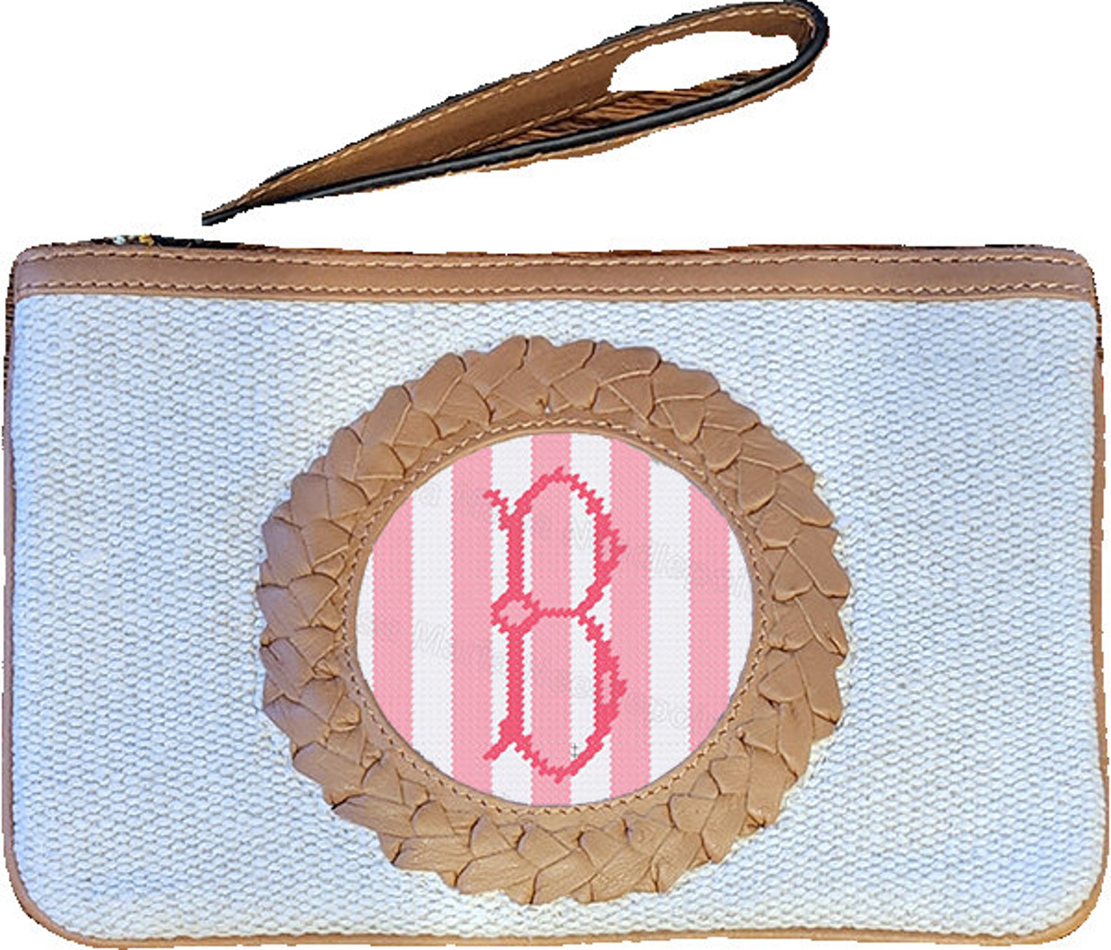 Custom Round Needlepoint Monogram | Round Classic Monograms Canvas ...