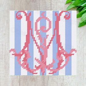 Custom Needlepoint Monogram - Classic Monograms Canvas - Monogram on ...