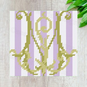Custom Needlepoint Monogram - Classic Monograms Canvas - Monogram on ...