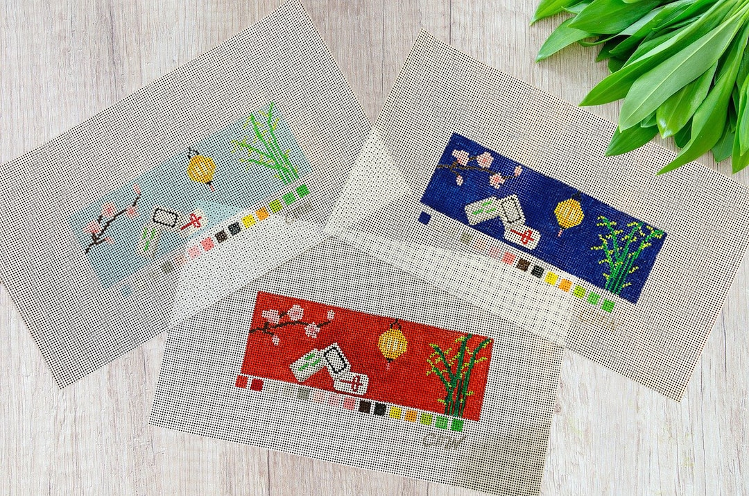 Mahjong Cuff Needlepoint Canvas - Etsy