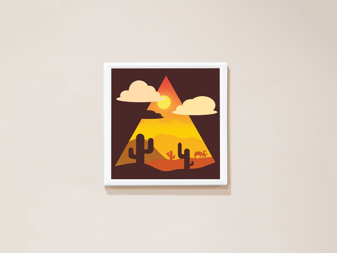 Desert Day Poster | Desert Poster | Minimalistic Poster | Landscape ...
