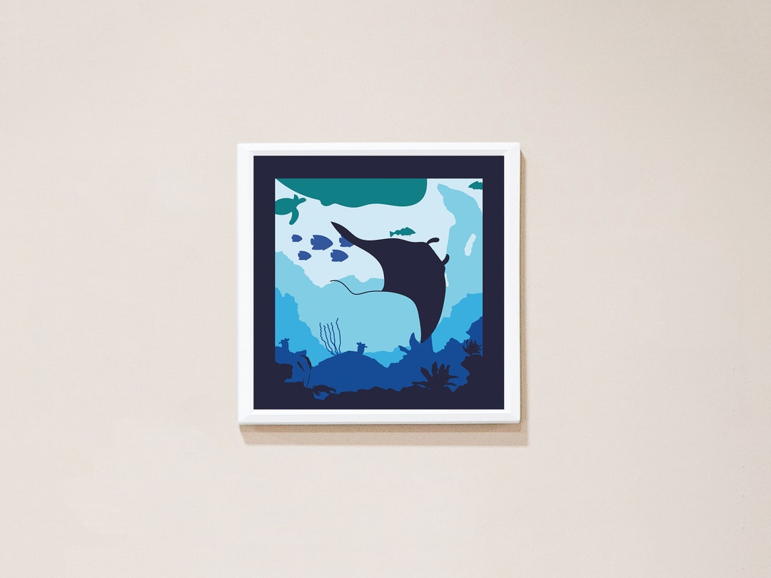 Marine Life Poster | Underwater Poster | Minimalism | Silhouette ...