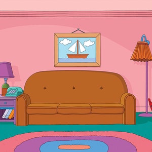 The Simpsons Boat Painting, the Simpsons Painting, Simpsons Sail, Scene ...