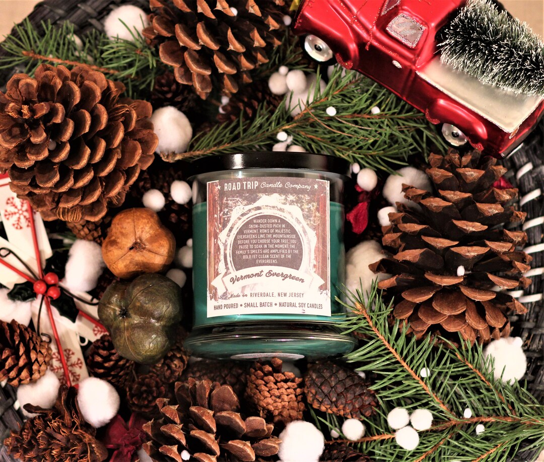 Evergreen Scented Soy Candle, Pine Scented Candle, Vermont Evergreen ...