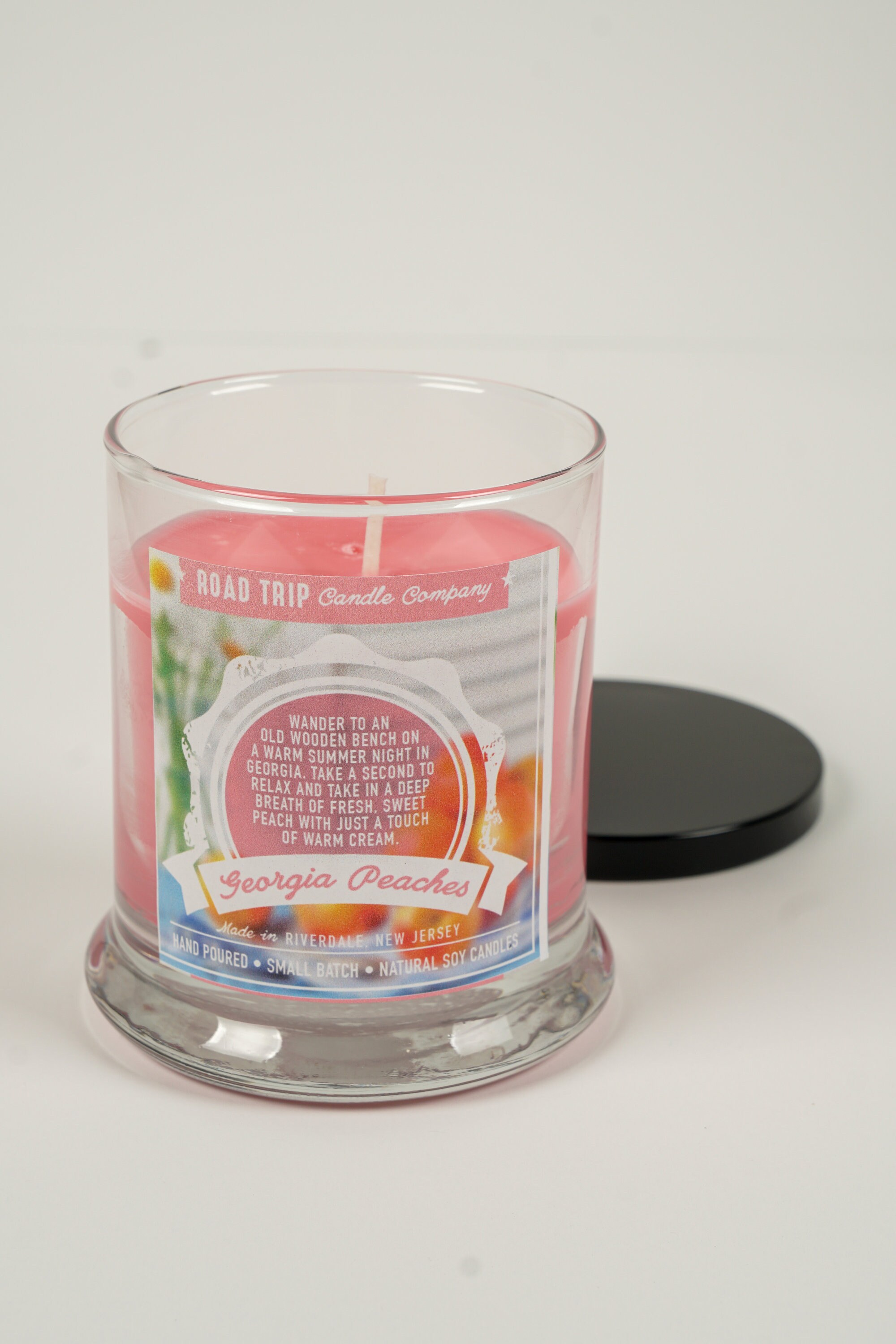 Peach Scented Candle for Aromatherapy, Natural Soy Candle with Fruit ...