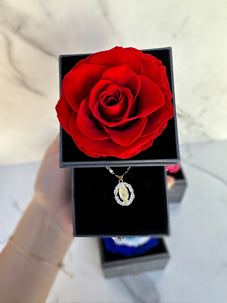 Real Persevered Forever Rose Jewelry Box %100 Real Roses - Etsy