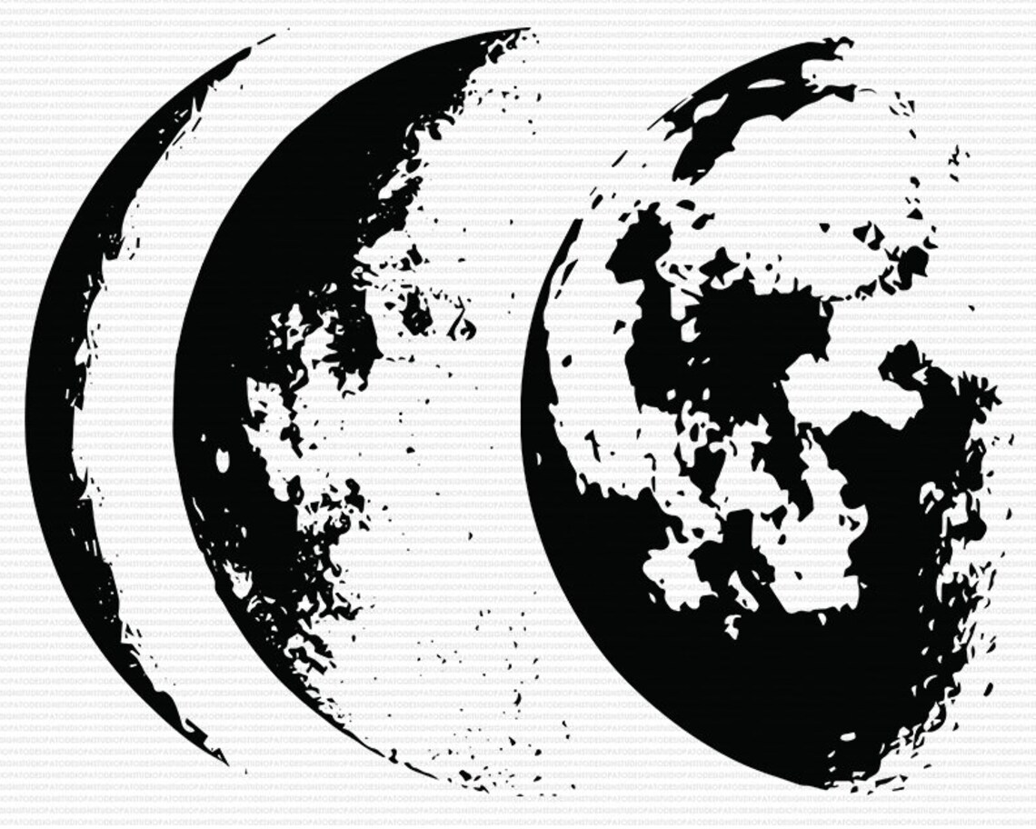 Moon Svg Moon Phases Svg Lunar Phases Svg Crescent Moon Svg - Etsy