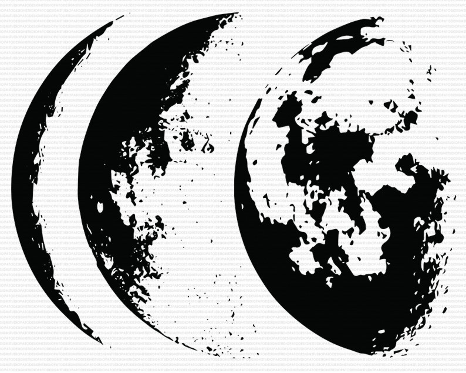 Moon Svg Moon Phases Svg Lunar Phases Svg Crescent Moon Svg - Etsy