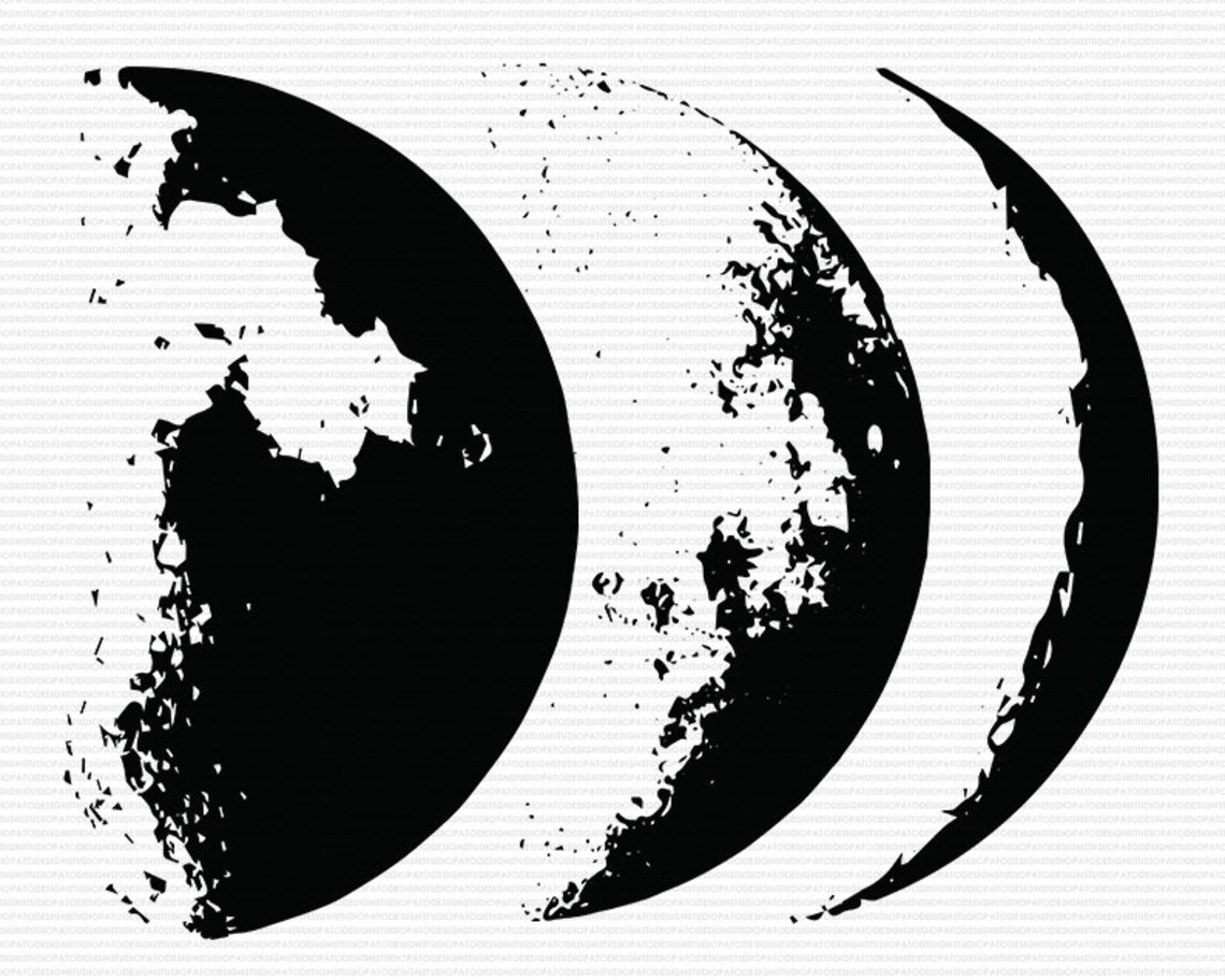 Moon Svg Moon Phases Svg Lunar Phases Svg Crescent Moon Svg - Etsy