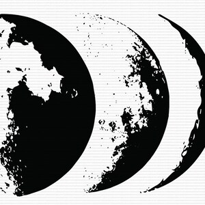 Moon Svg Moon Phases Svg Lunar Phases Svg Crescent Moon Svg - Etsy