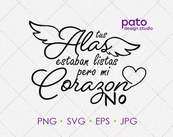 Tus Alas Estaban Lists Pro Mi Corazon No Spanish Memorial Sayings Loved ...