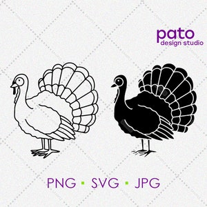 Thanksgiving Turkey SVG, Autumn Clipart, Turkey SVG, Digital Download ...