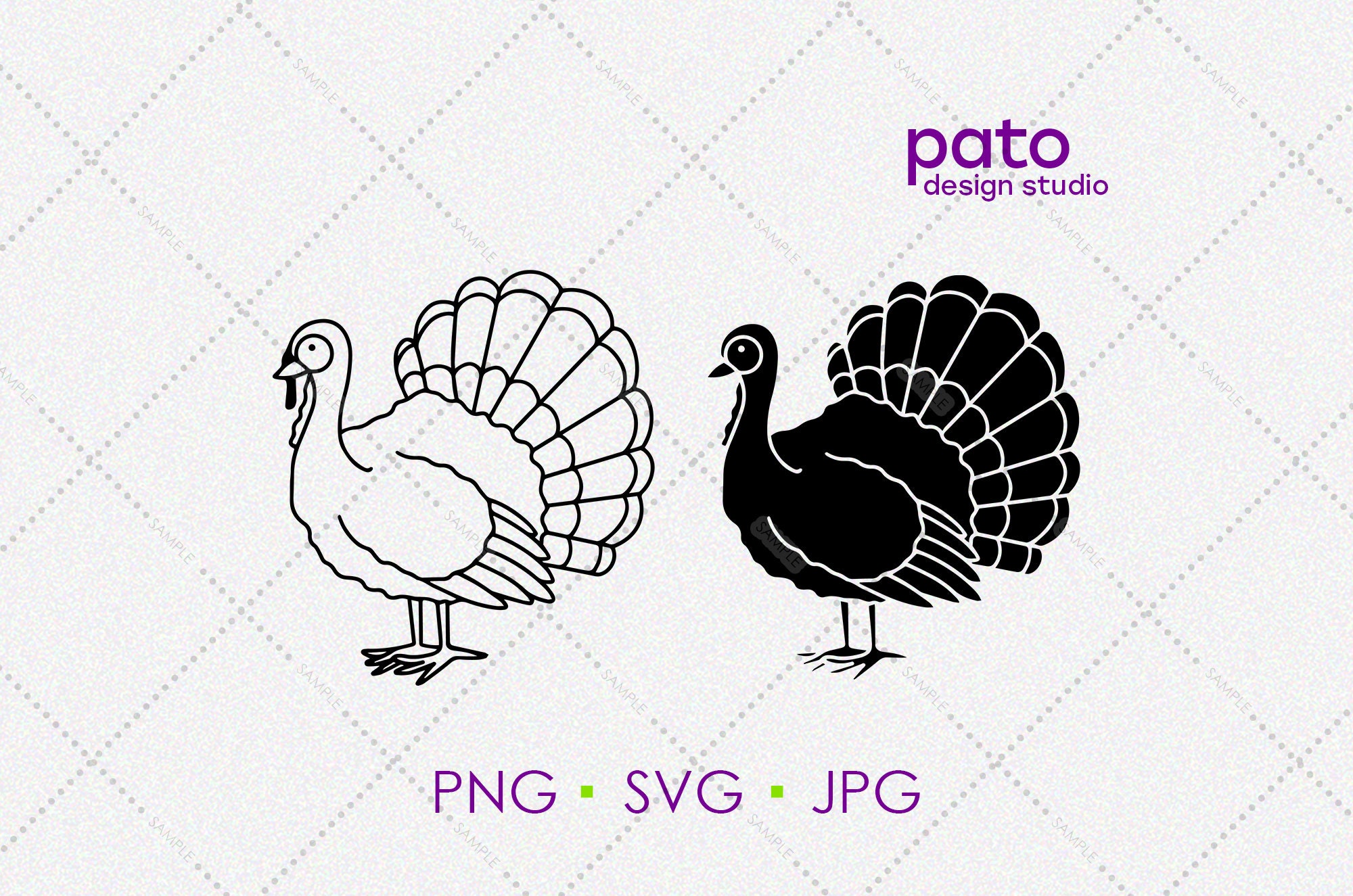 Thanksgiving Turkey SVG, Autumn Clipart, Turkey SVG, Digital Download ...