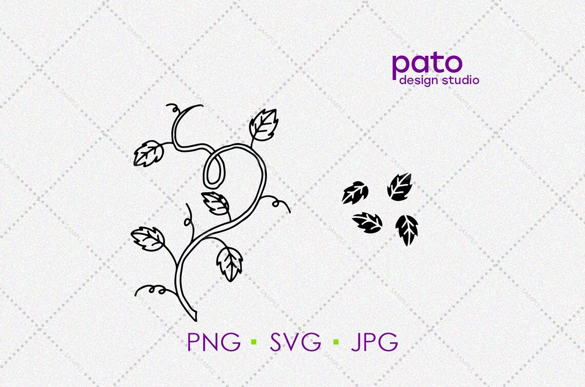 Decorative Vine SVG: Leaf Cut File (digital Download) - Etsy