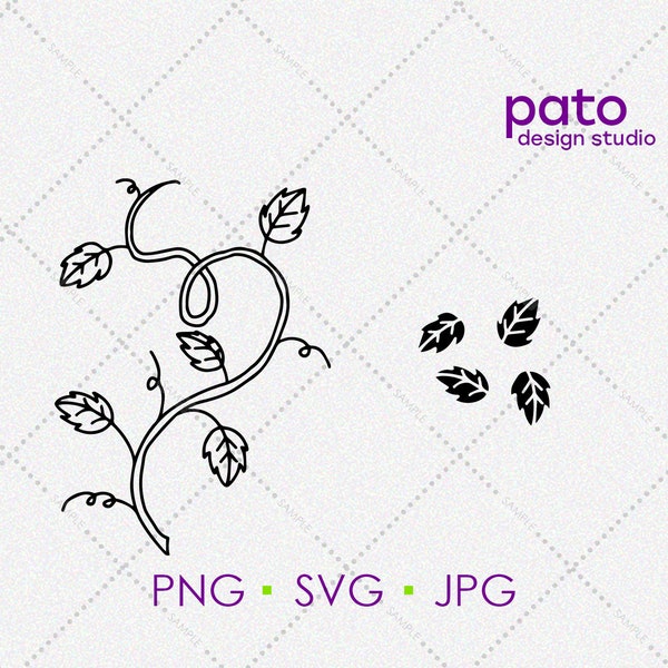 Pumpkin Vine Svg - Etsy