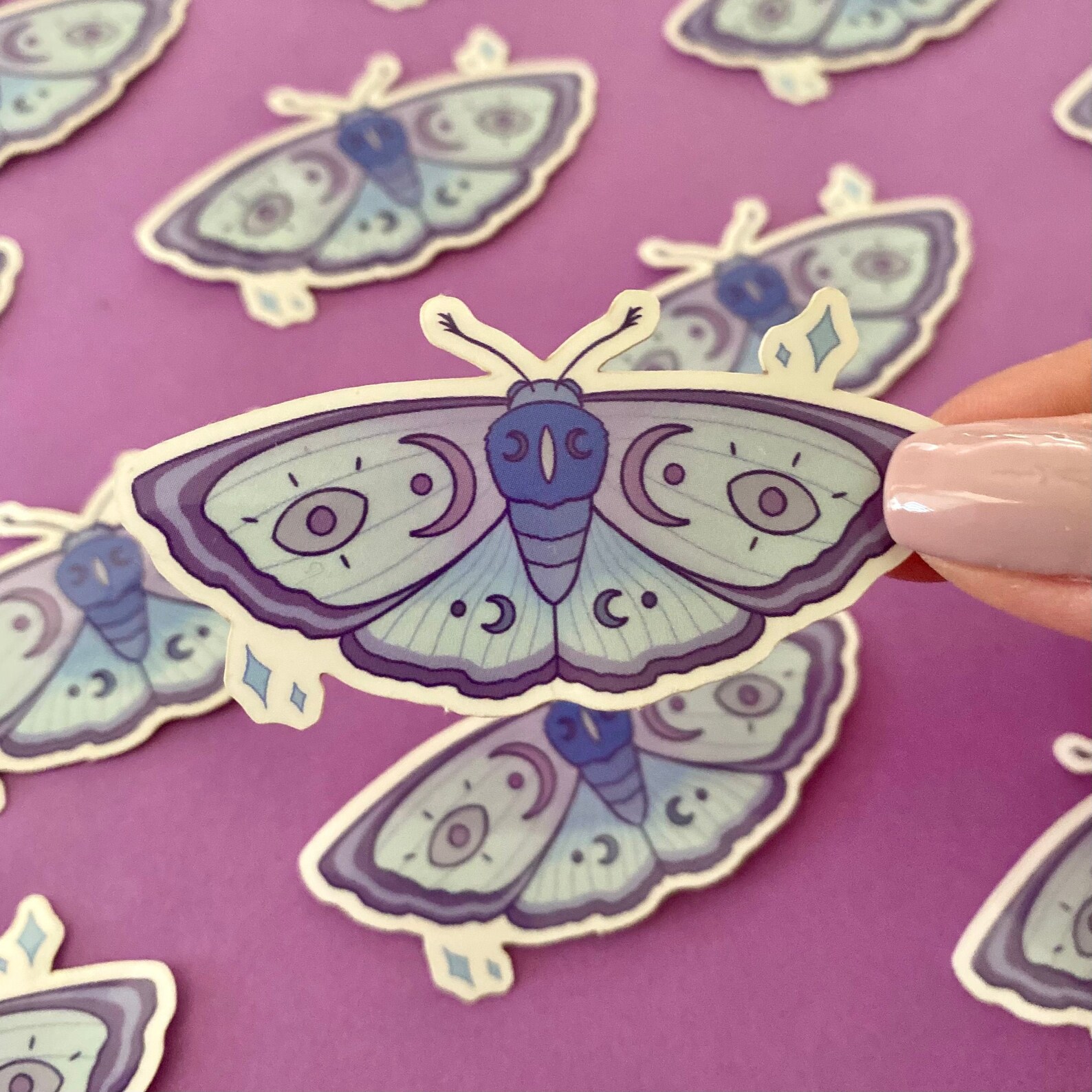 Celestial Moth Sticker - Etsy
