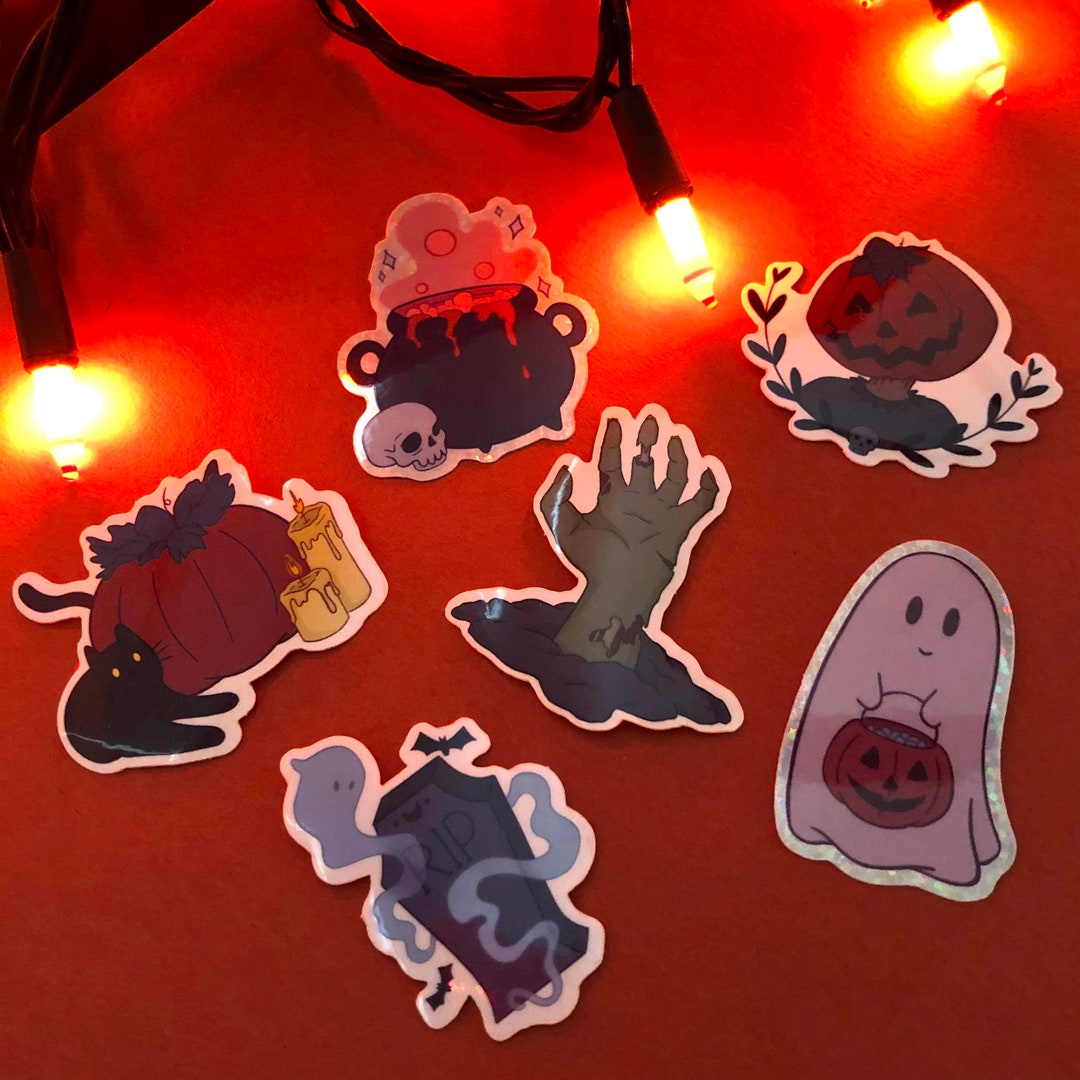 Spooky Sticker Pack - 6 Pcs - Etsy