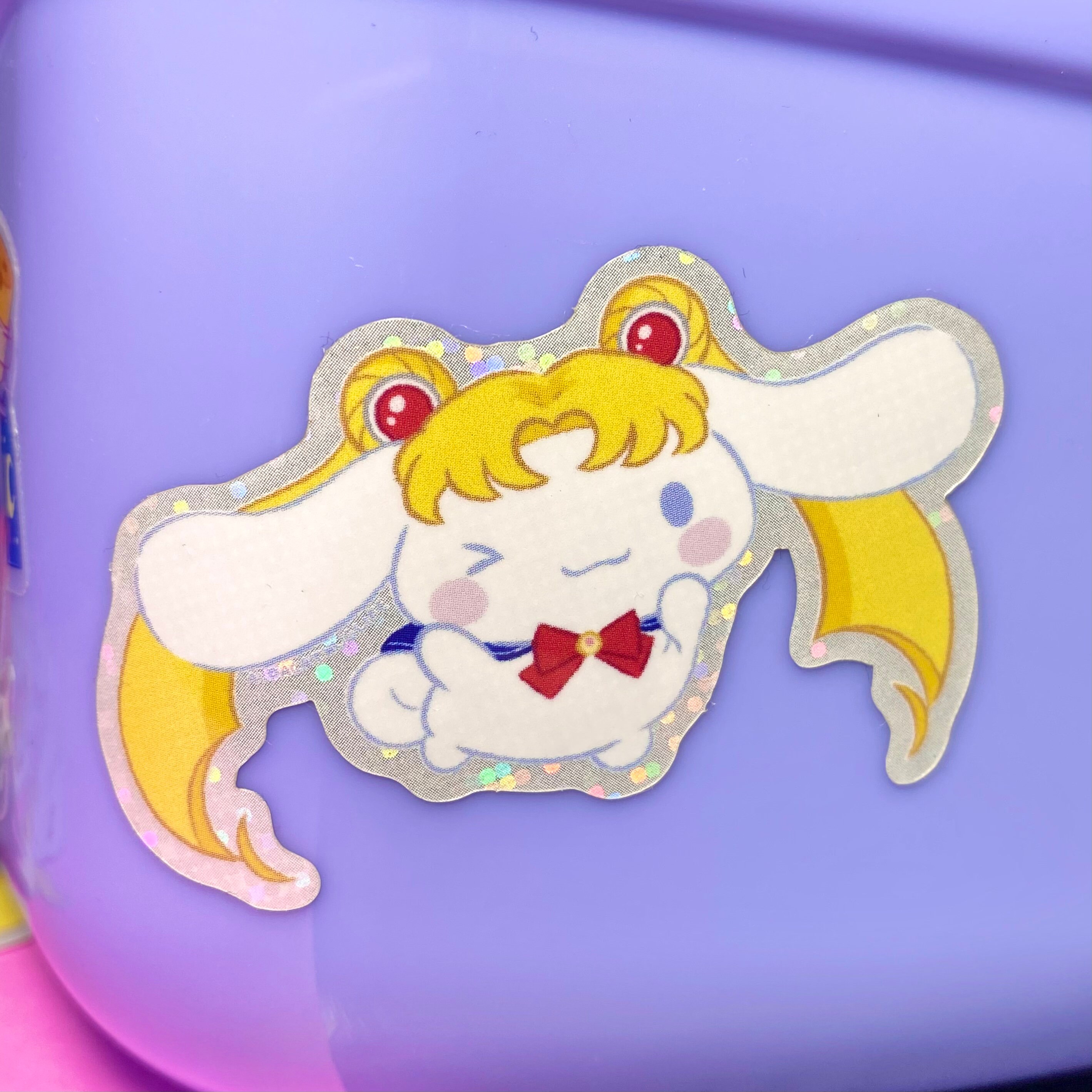 Cinnamoroll X Sailormoon Glitter Sticker - Etsy