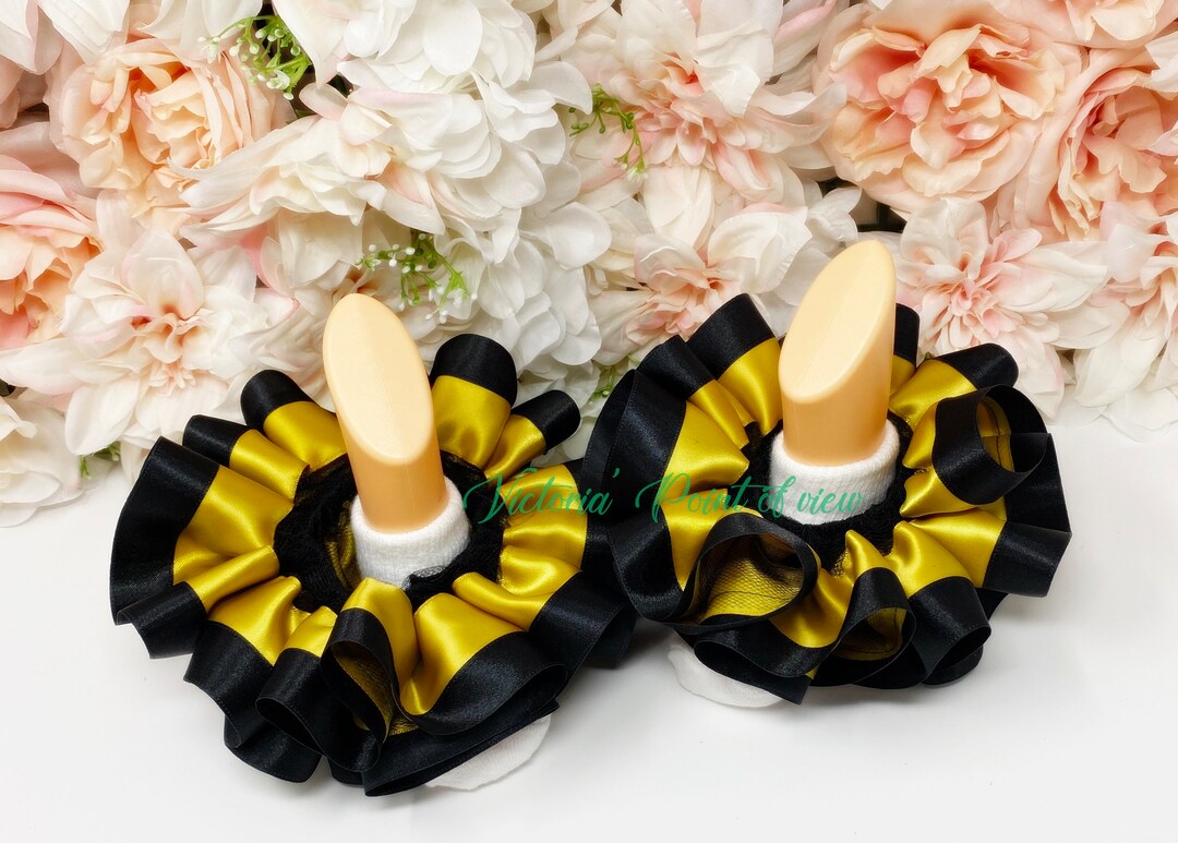 Tutu Anklets Gold and Blaankle Ruffle Sockless Wear Anklets Little ...