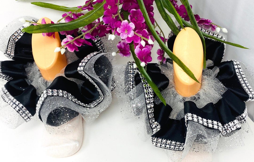 Rhinestone Trim Ruffle Anklets, Kids & Adult Tutu, Glam Party Anklet - Etsy