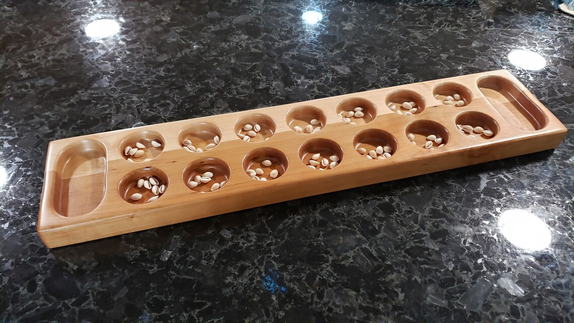 Large Deluxe Sungka Filipino Mancala Board Game 32 by 7 by | Etsy