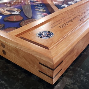 Military Shadow Box, Custom Display Case, 22x27, Personalized, Engraved ...