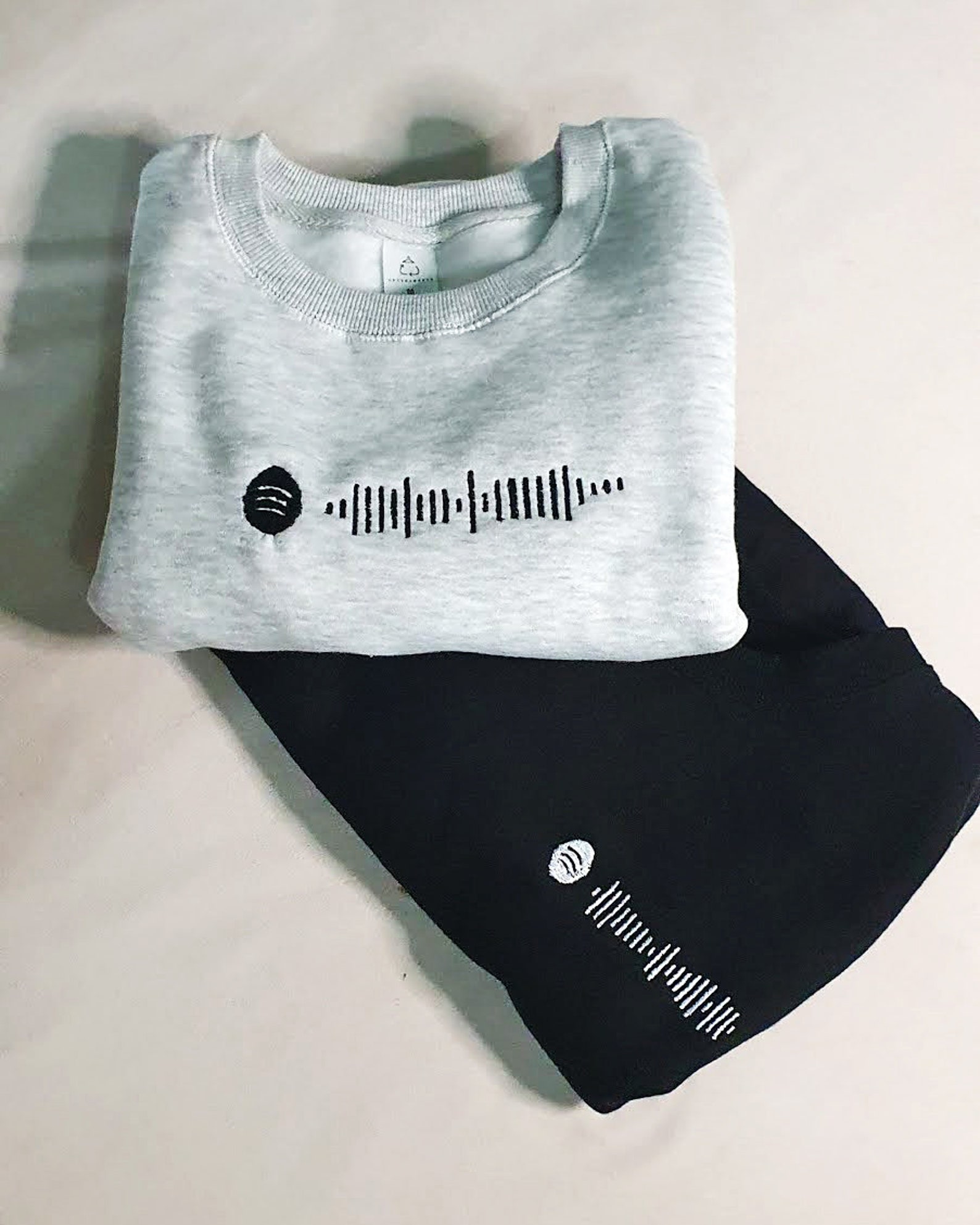 Custom Spotify Code Embroidered Sweatshirt Personalized - Etsy Canada