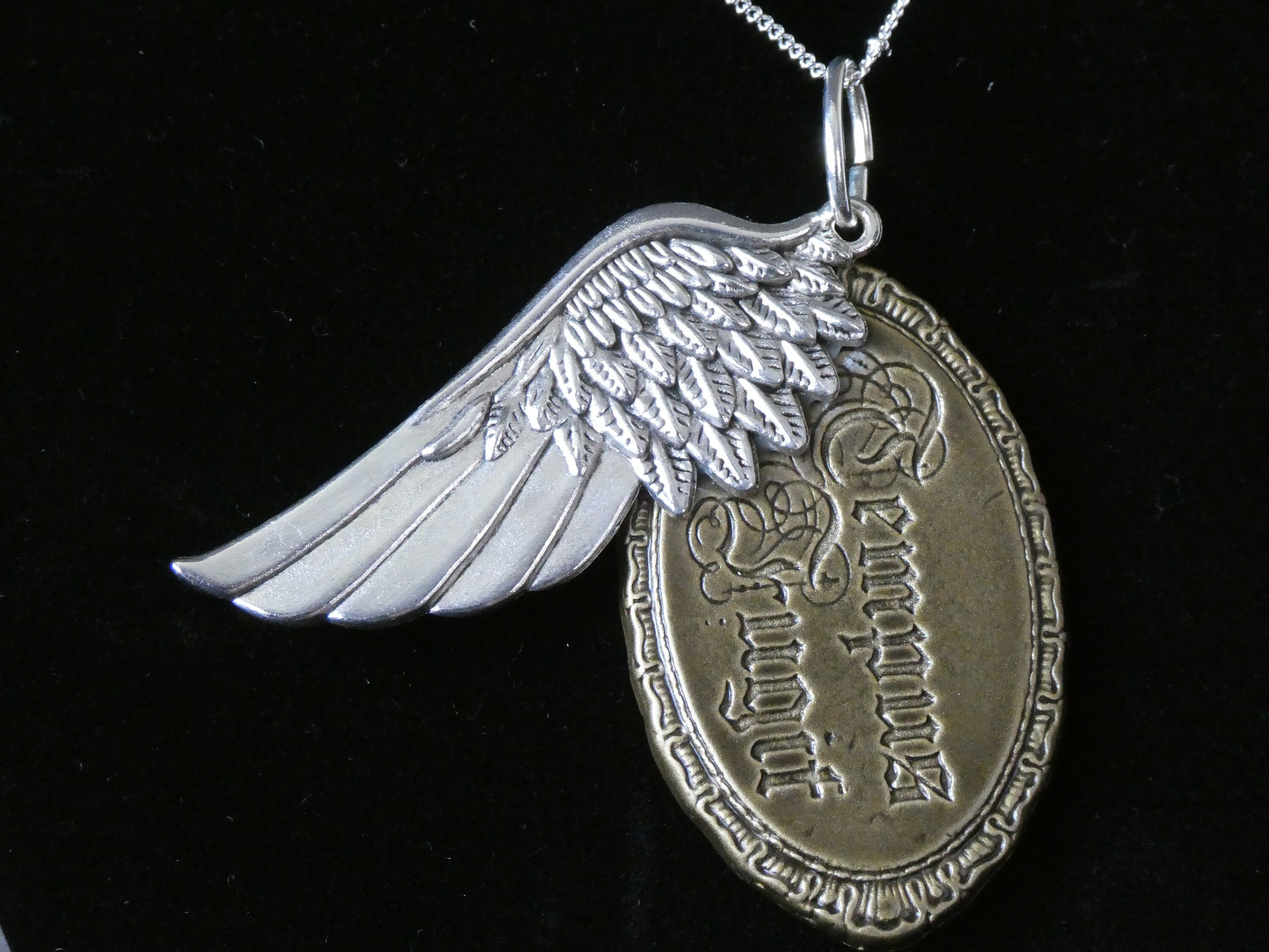 Tempus Fugit Large Winged Pendant - Etsy