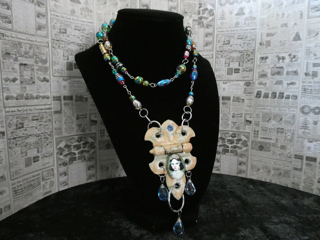 Tear Drops Vintage Hardware Pendant Necklace - Etsy