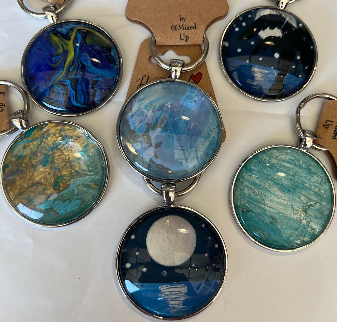 Ocean Themed Keychains Floral Keychain Vintage Style Key Chain Purse ...