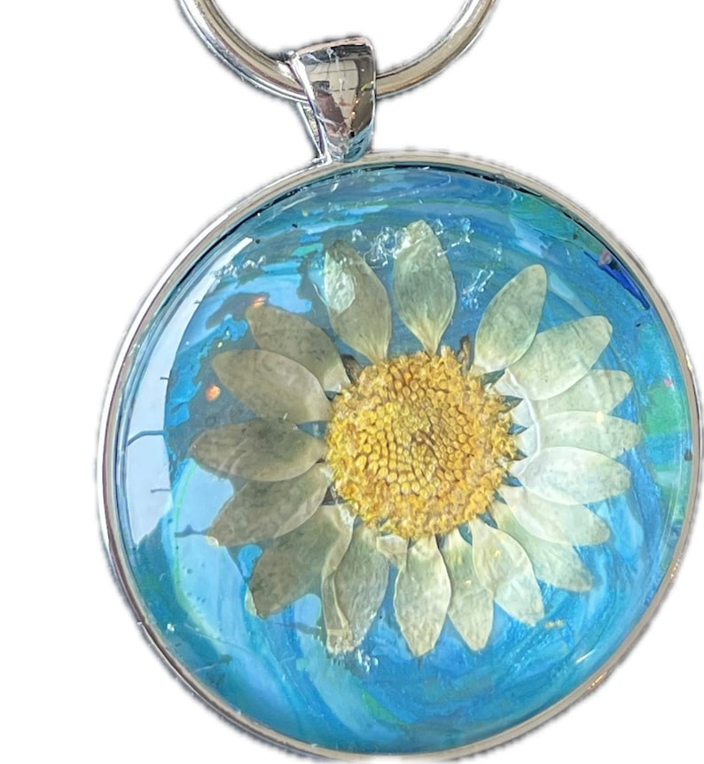 Colorful Flowered Keychain Colorful Flower Keychain Floral Keychain ...