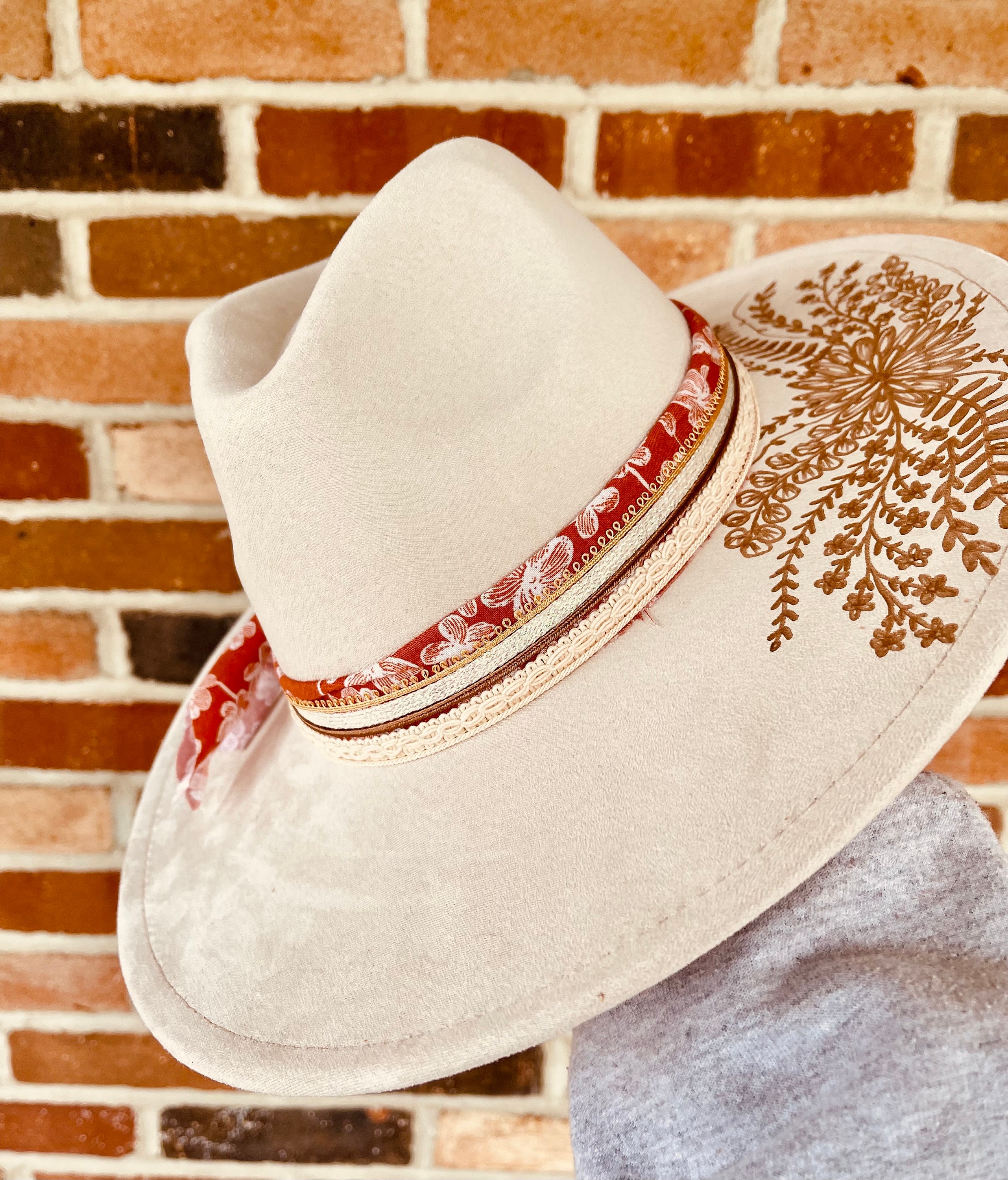 Custom Hand Burned Hat | Hand Burned Wide Brim Hat | Custom Branded Hat ...