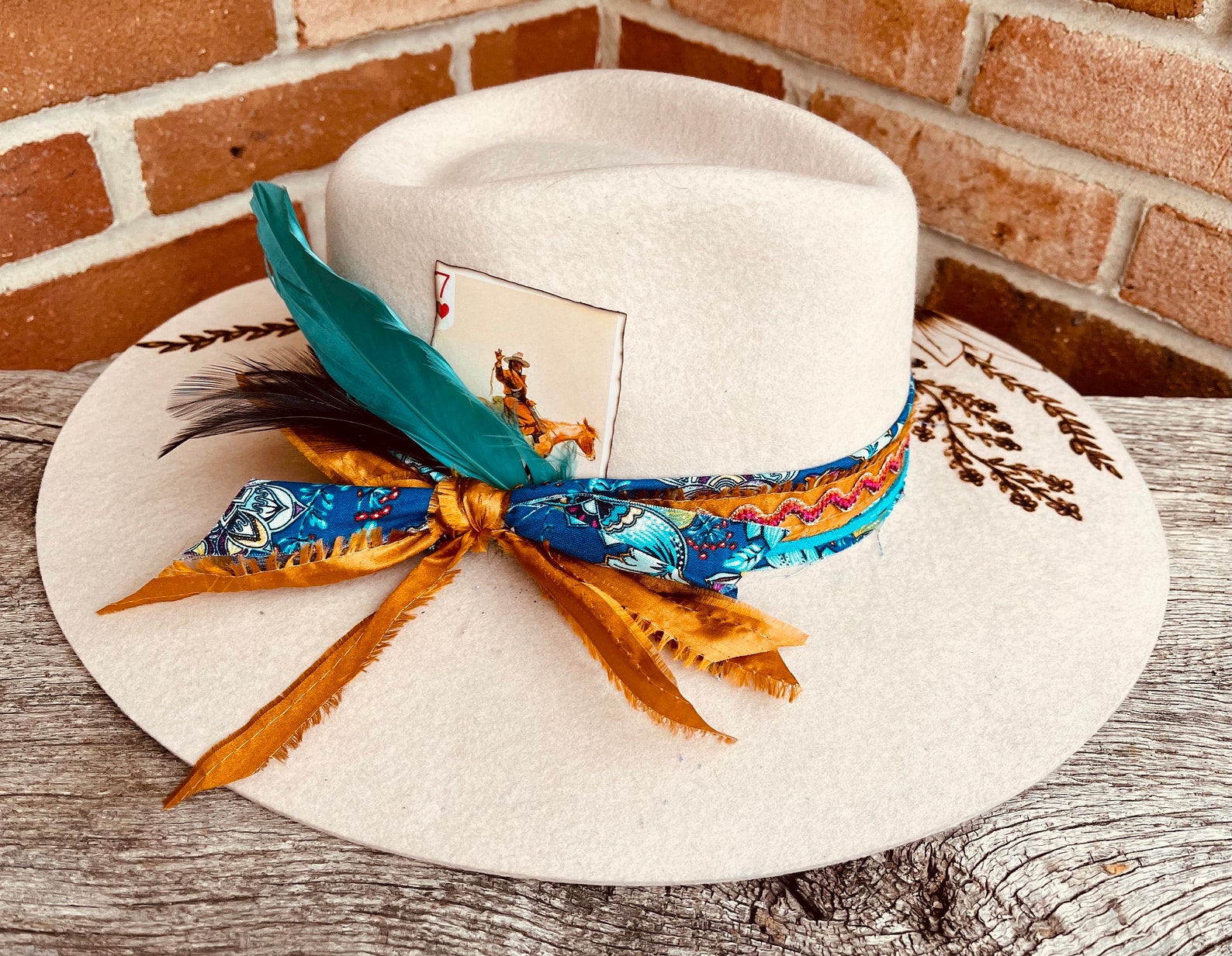 Branded Cowboy Hat | Branded Wide Brim Hats | Burned Wide Brim Hats ...
