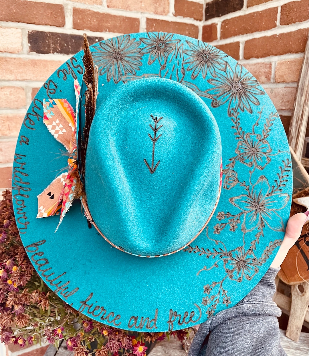 Branded Cowboy Hat | Branded Wide Brim Hats | Burned Wide Brim Hats ...