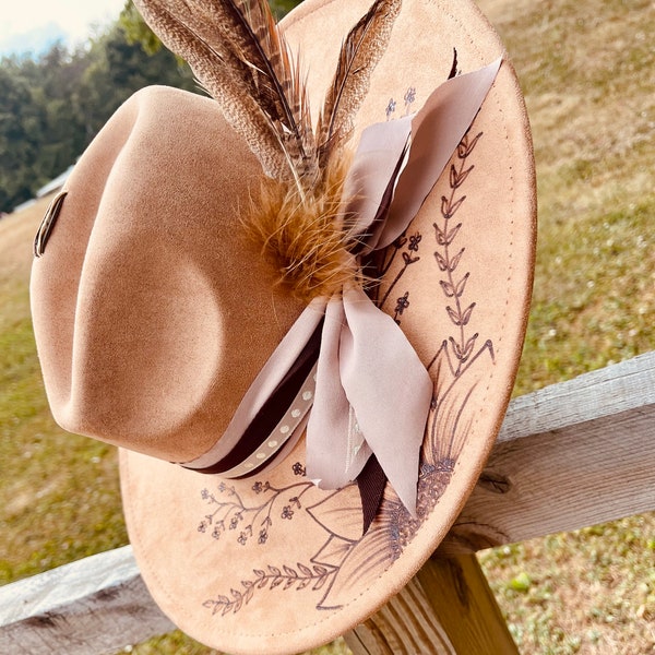 Hand Burned Cowgirl Hat - Etsy