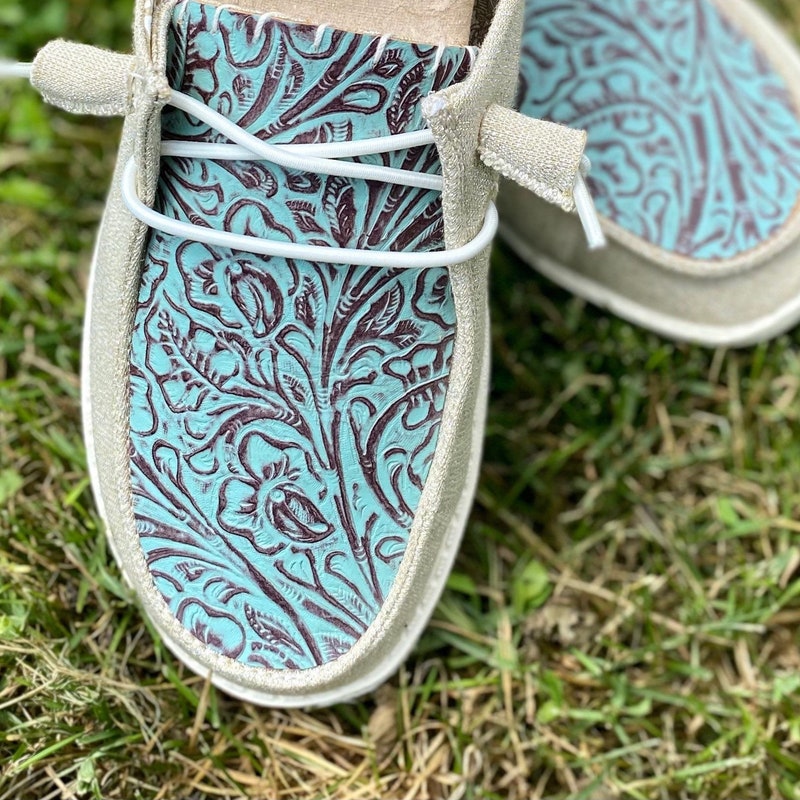 Tooled Leather Shoes - Etsy