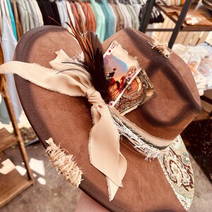 Custom Hand Burned Hat | Hand Burned Wide Brim Hat | Custom Branded Hat ...