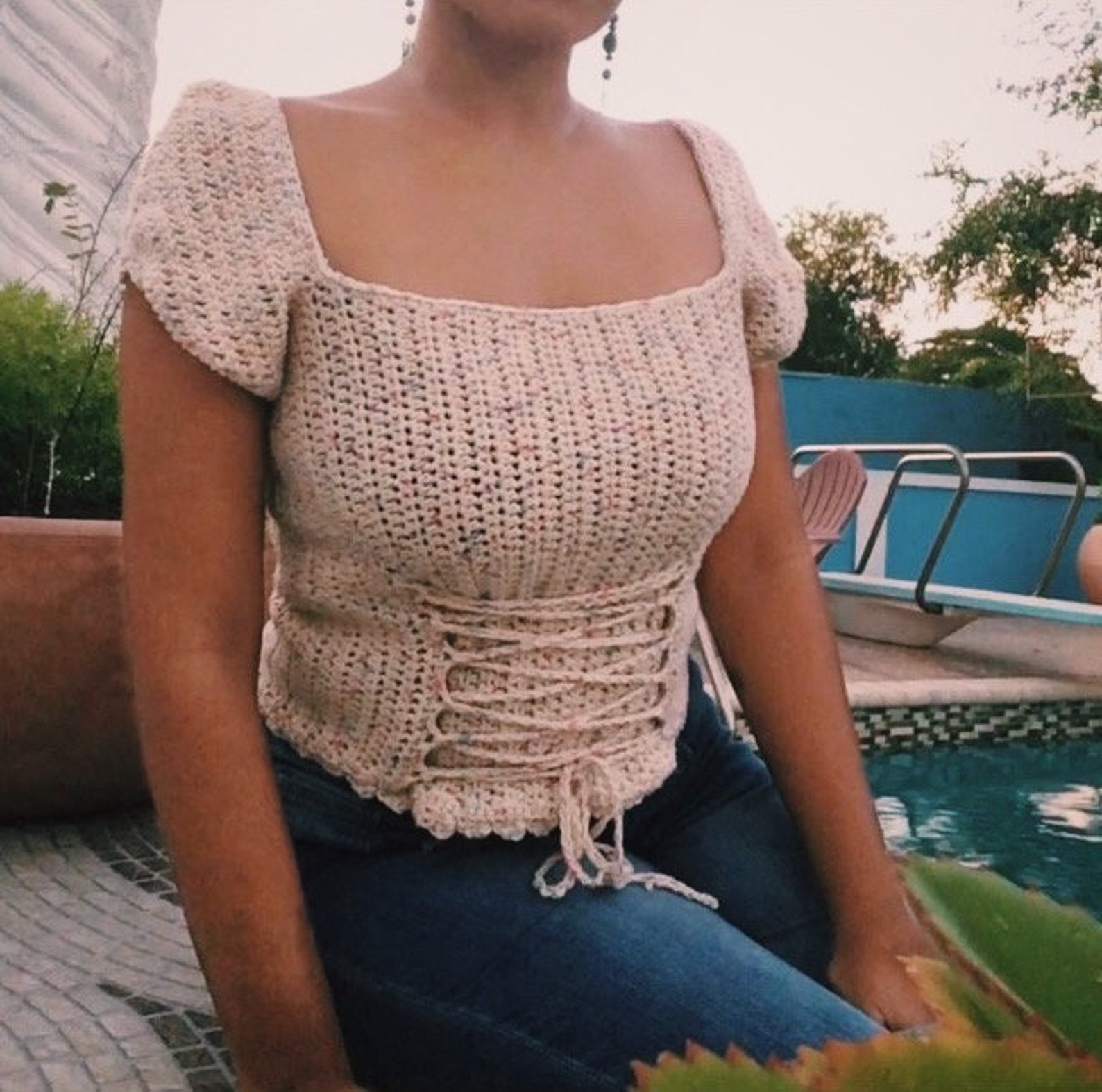 Cottagecore Picnic Top // FINISHED PRODUCT // Cottagecore Top, Crochet ...