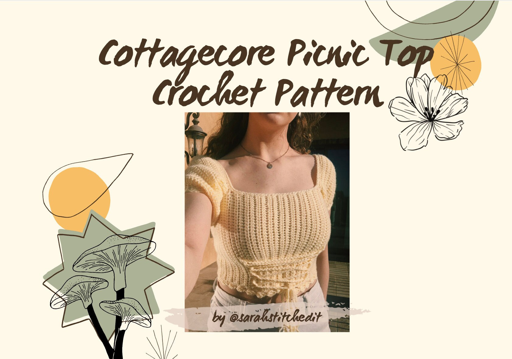 Cottagecore Picnic Top // Crochet Pattern - Etsy