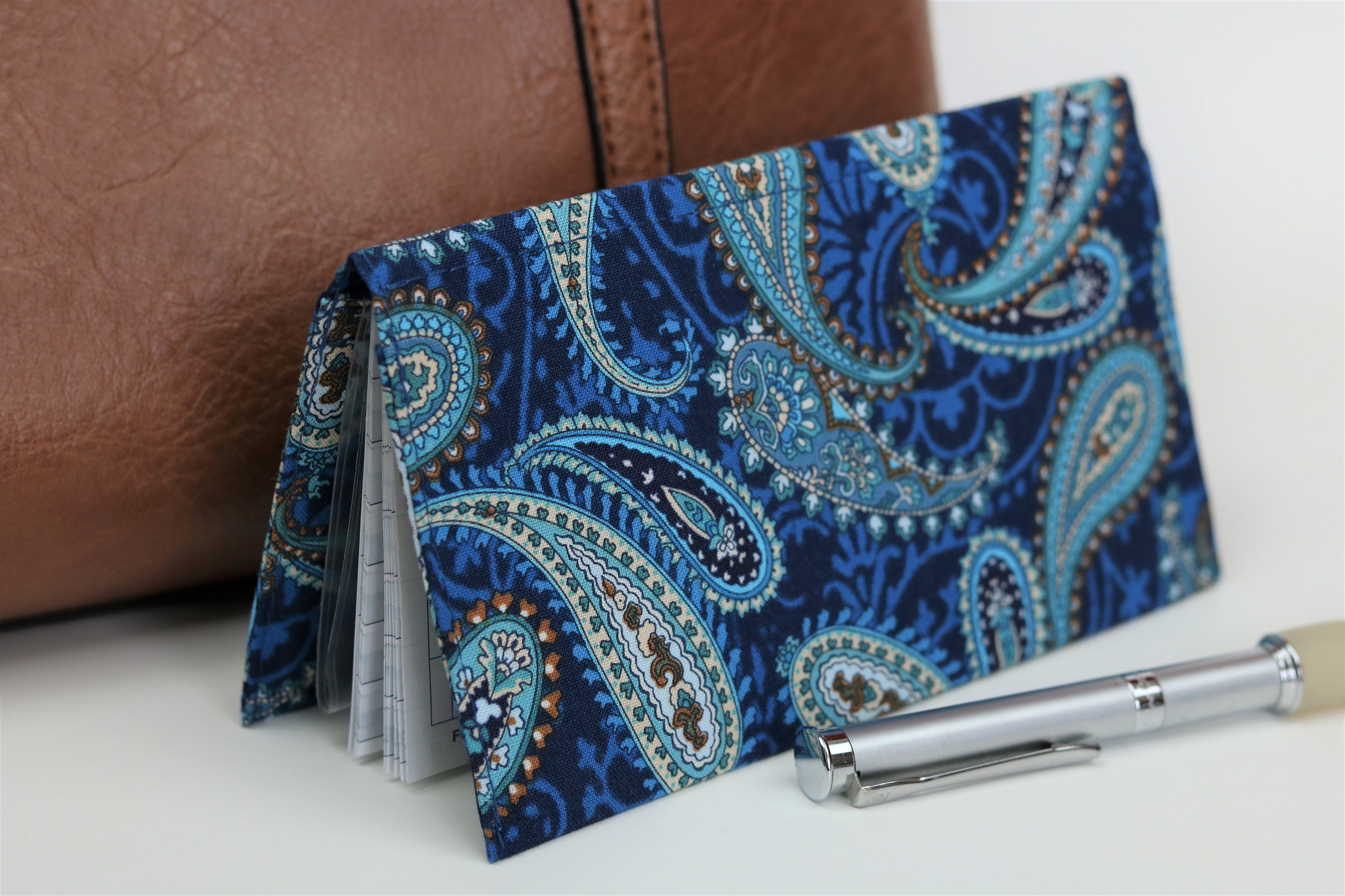 Blue Paisley Checkbook, Bohemian Checkbook, Boho Checkbook, Hippie ...