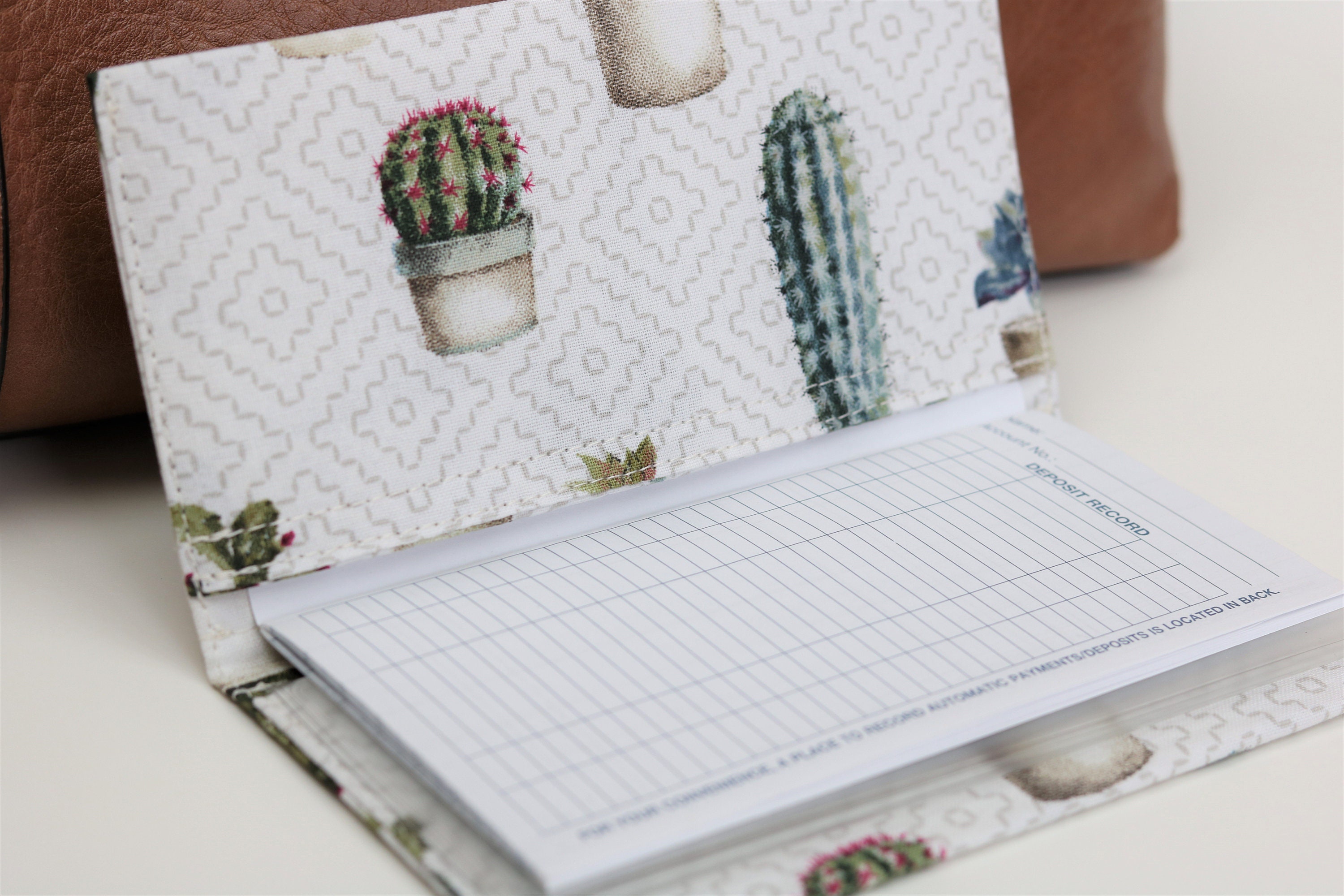 Cactus Checkbook Cover, Desert Cactus Checkbook, Southwestern Checkbook ...