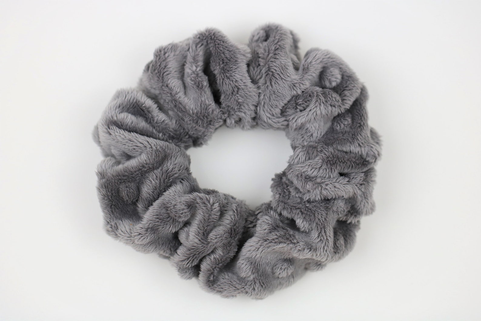 Gray Minky Scrunchie Gray Scrunchies Soft Hair Scrunchie - Etsy