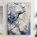 Large Original Texture Painting Gray Abstract Texture Painting Blue ...
