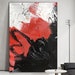 Red and Black Abstract Painting Large Black Abstract Wall Art - Etsy