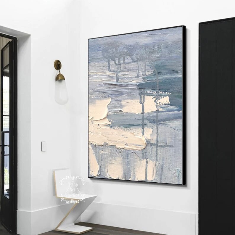 Large Original White Abstract Painting White Texture Painting | Etsy