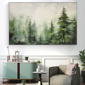 Abstract Green Forest Landscape Texture Painting Large Abstract ...