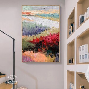 Colorful Abstract Painting Large Abstract Texture Wall Art Landscape ...